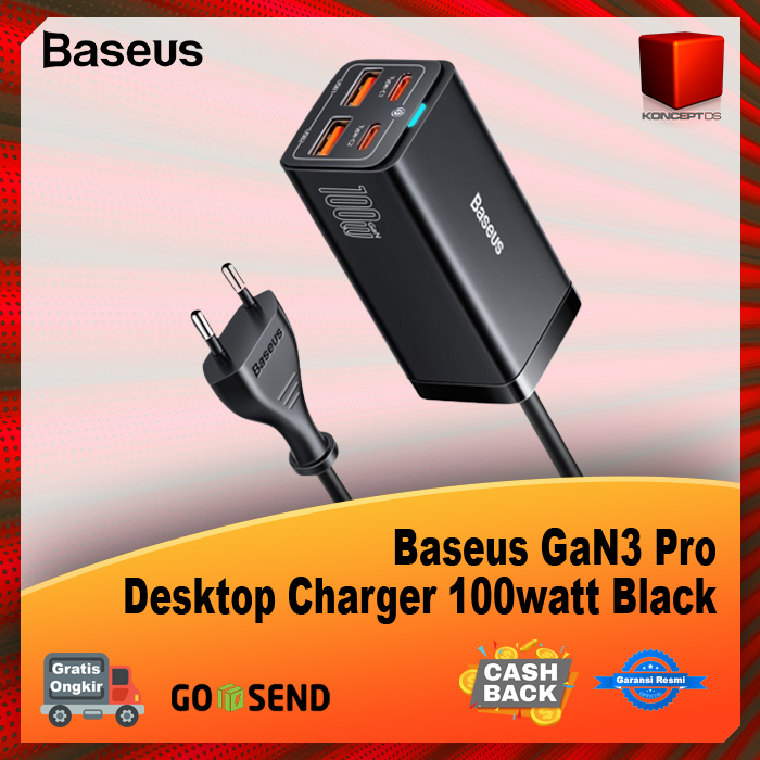 Jual Baseus GaN3 Pro Desktop Charger 100watt Black | Shopee Indonesia