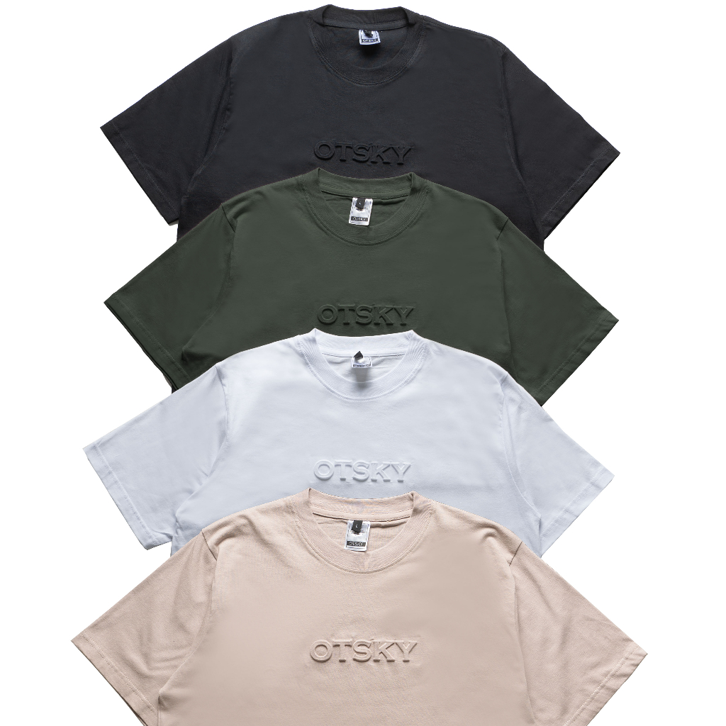 Jual Otsky Kaos Pria Oversize Tyde Ft Embose Cotton Combed 24s Polos ...