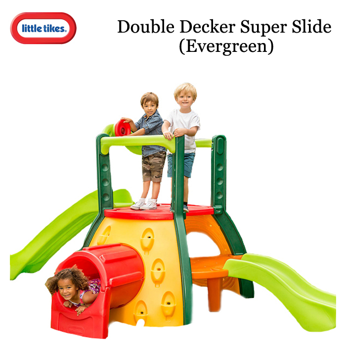 Jual Little Tikes Double Decker Super Slide Evergreen | Shopee Indonesia