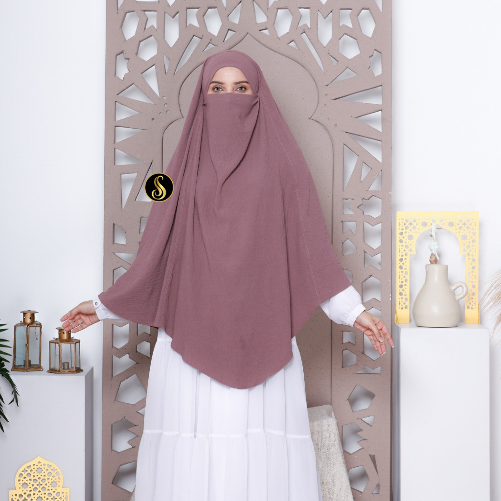 Jual Sabilla - French Khimar Crinkle AirFlow Premium | Shopee Indonesia