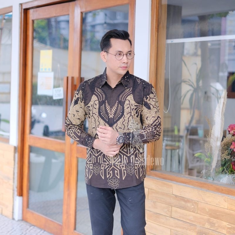 Jual BATIK BOLO DEWO Motif Rengka Gunung Kemeja Baju Batik Pria Lengan ...