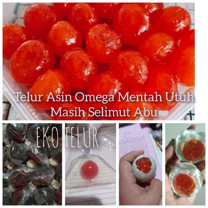 Jual Telur Asin Bintang / Surya Kuning Merah(omega) Mentah masih ...