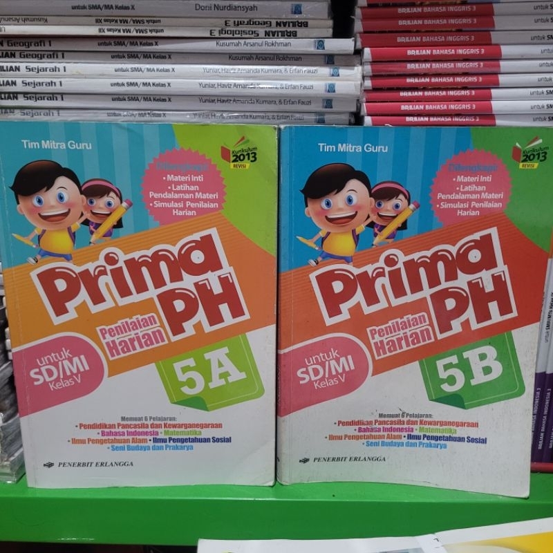 Jual BUKU BEKAS PRIMA PH KELAS 1/2/3/4/5/6 SD ERLANGGA K13 REVISI | Shopee Indonesia