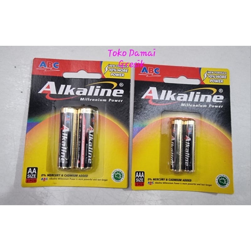 Jual Baterai ABC Alkaline AA AAA A2 A3 isi 2 | Shopee Indonesia