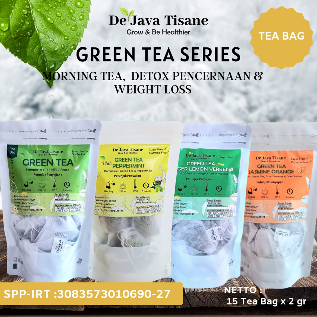 Jual Green Tea Teh Hijau Celup Peppermint Jasmine Lemon Verbena Orange ...