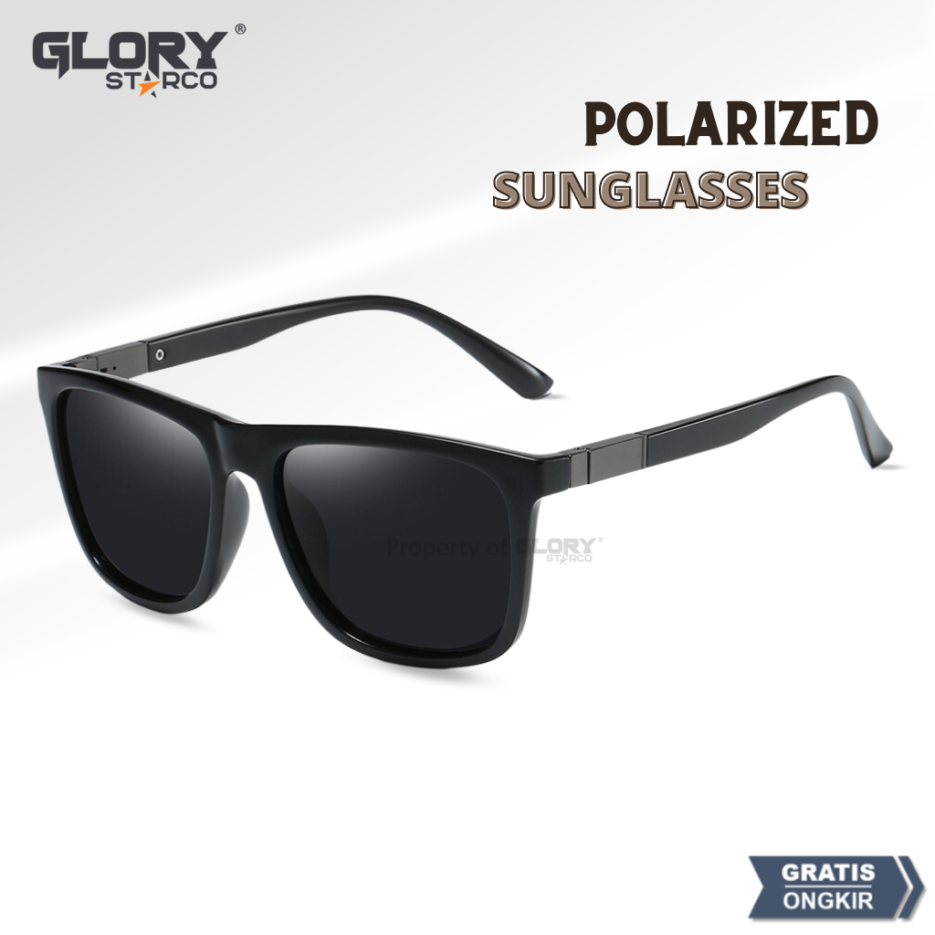 Jual Kacamata Sunglasess Polarized Anti UV Pria Wanita Gaya Kotak | Shopee Indonesia