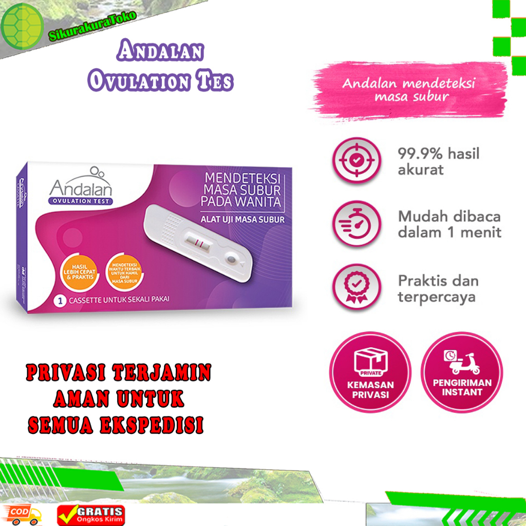 Jual (SKR) Andalan Ovulation Test Alat Tes Kesuburan Wanita Masa Subur ...