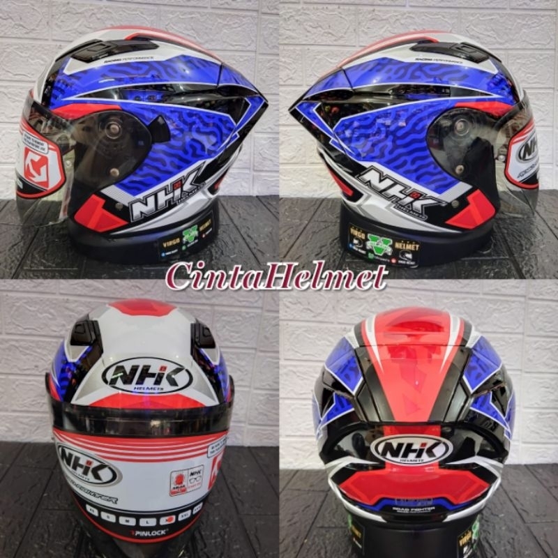 Jual HELM NHK S1 GP PRO #2 Black Red( Visor Light Smoke) | Shopee Indonesia