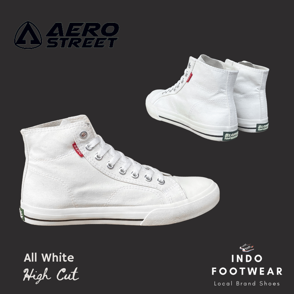 Jual Sepatu AEROSTREET JHOSSE BASIC High Low Hitam Putih Sepatu Sekolah ...
