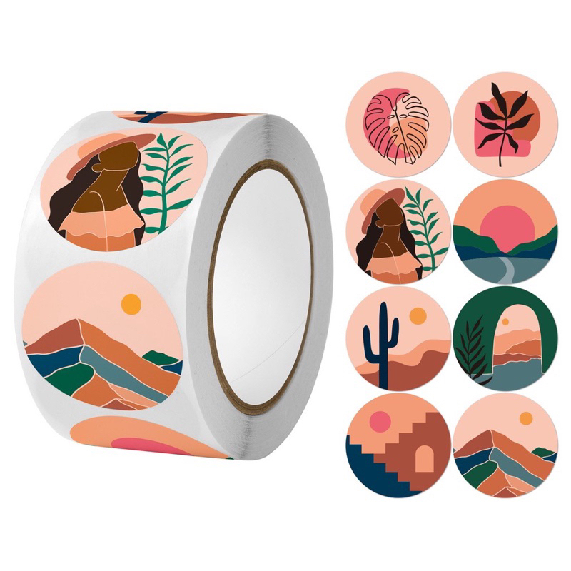 Jual Stiker Label bulat gambar lucu | Shopee Indonesia
