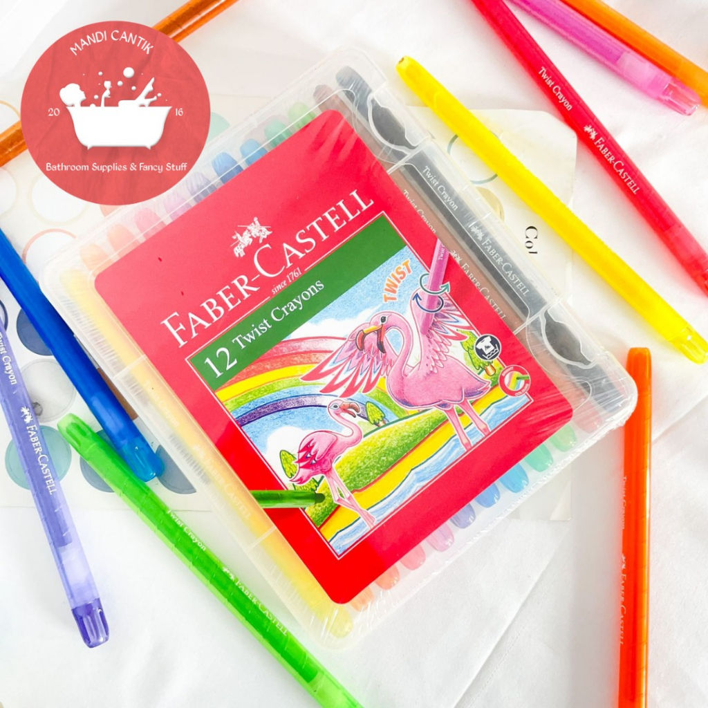 Jual Faber Castell Twist Crayon Krayon 12 warna 12 color Krayon Alat ...