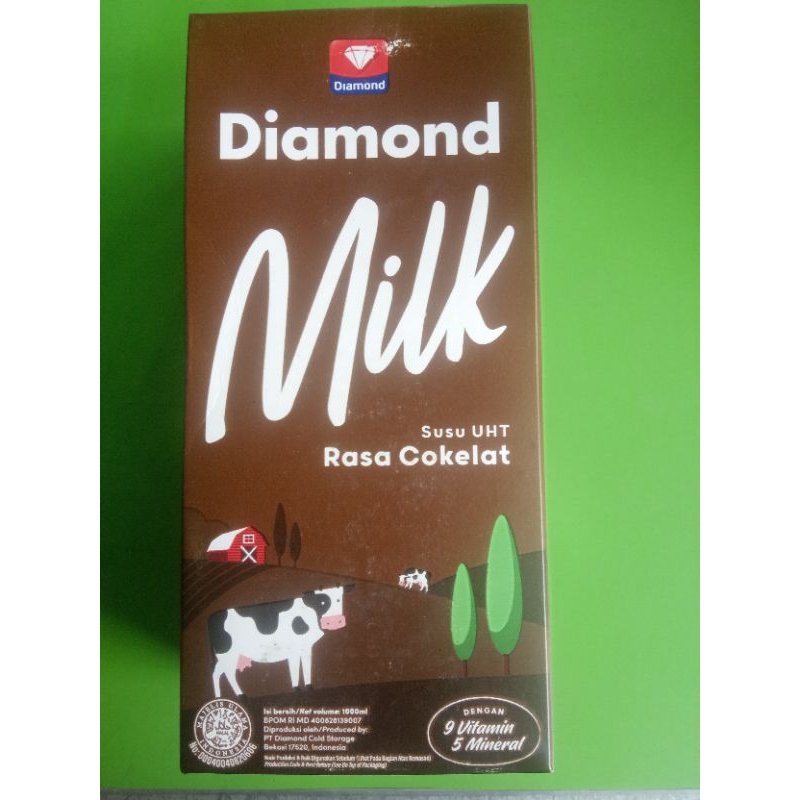 Jual Susu Uht Diamond Milk Rasa Cokelat 1000ml | Shopee Indonesia