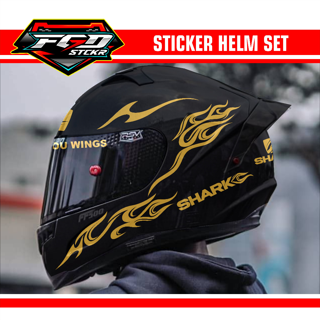 Jual STIKER HELM - CUTTING STIKER FLAME SET HELM (PREMIUM+TERMURAH ...