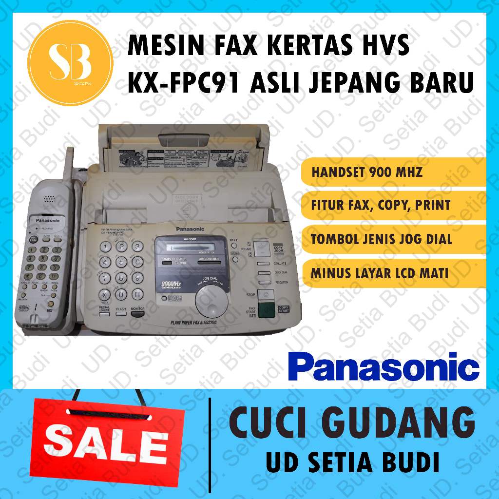 Jual Mesin Facsimile Fax HVS Panasonic KX-FPC91 Putih Asli Jepang Baru | Shopee Indonesia
