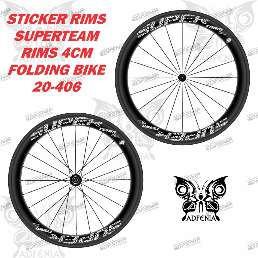 Jual Stiker Decal Rims Superteam 40 SL Sepeda Lipat 20 inch | Shopee ...