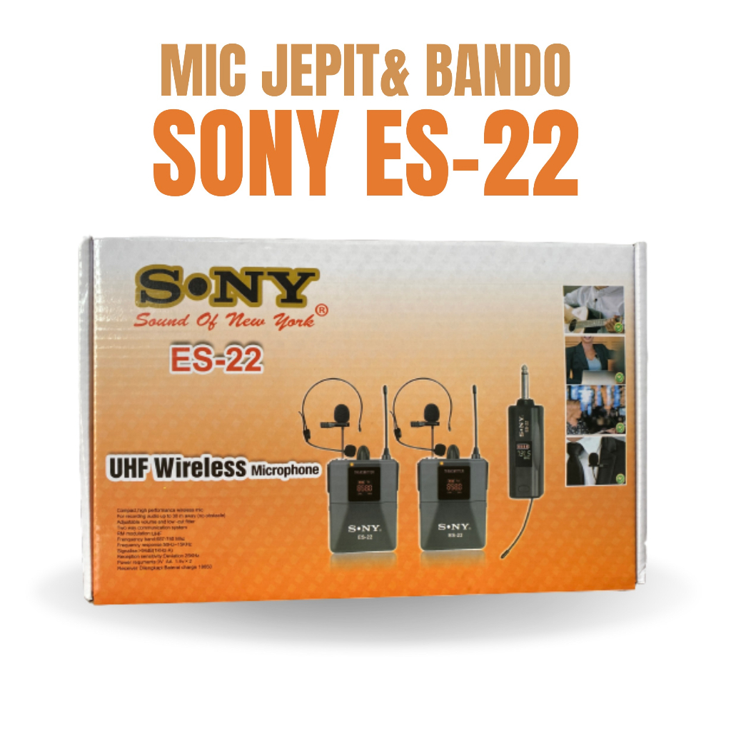 Jual MIC WIRELESS CLIP ON VE SONY EX SN-22 MICROPHONE BANDO MIC JEPIT ...