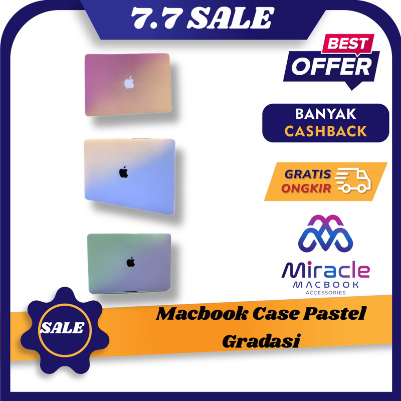 Jual (EDISI GRADASI) MACBOOK Case PASTEL GRADIENT NEW AIR PRO M1 M2 11 ...
