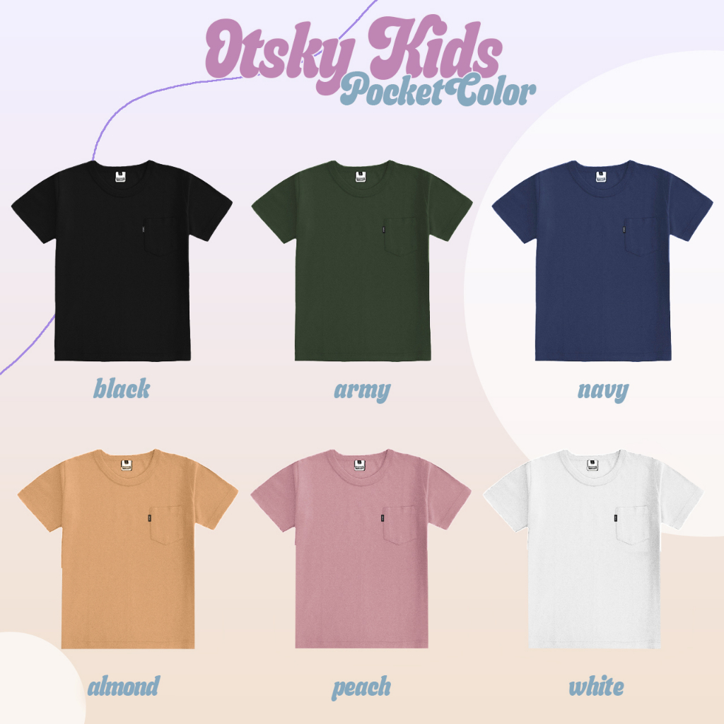Jual Otsky Kaos Anak Pocket Cotton Combed 30s Vol 1 | Shopee Indonesia