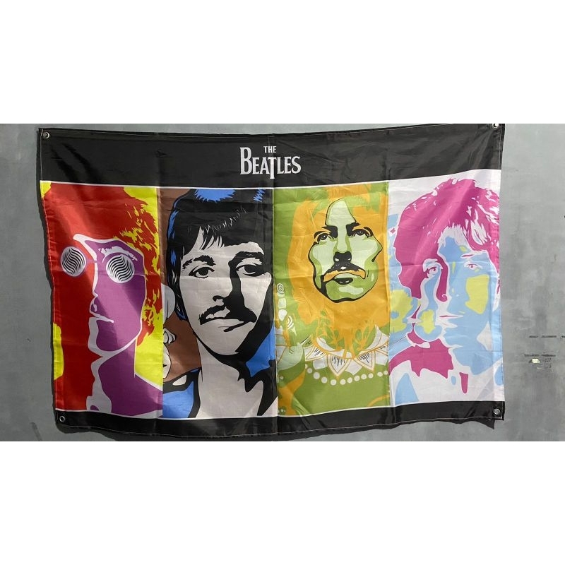 Jual Bendera/Flag/Poster Kain/Miniflag Band The beatles | Shopee Indonesia