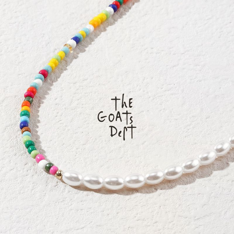 Jual The Goats Dept - Atomic Pearl Rainbow Beads Pearl Necklace ...