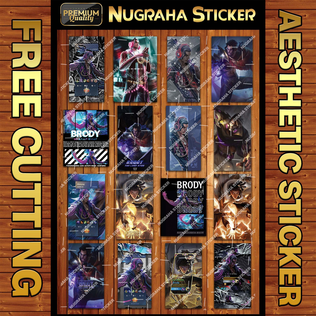Jual (176 PCS) Sticker Brody MLBB (Sticker Mobile Legends) | Shopee ...