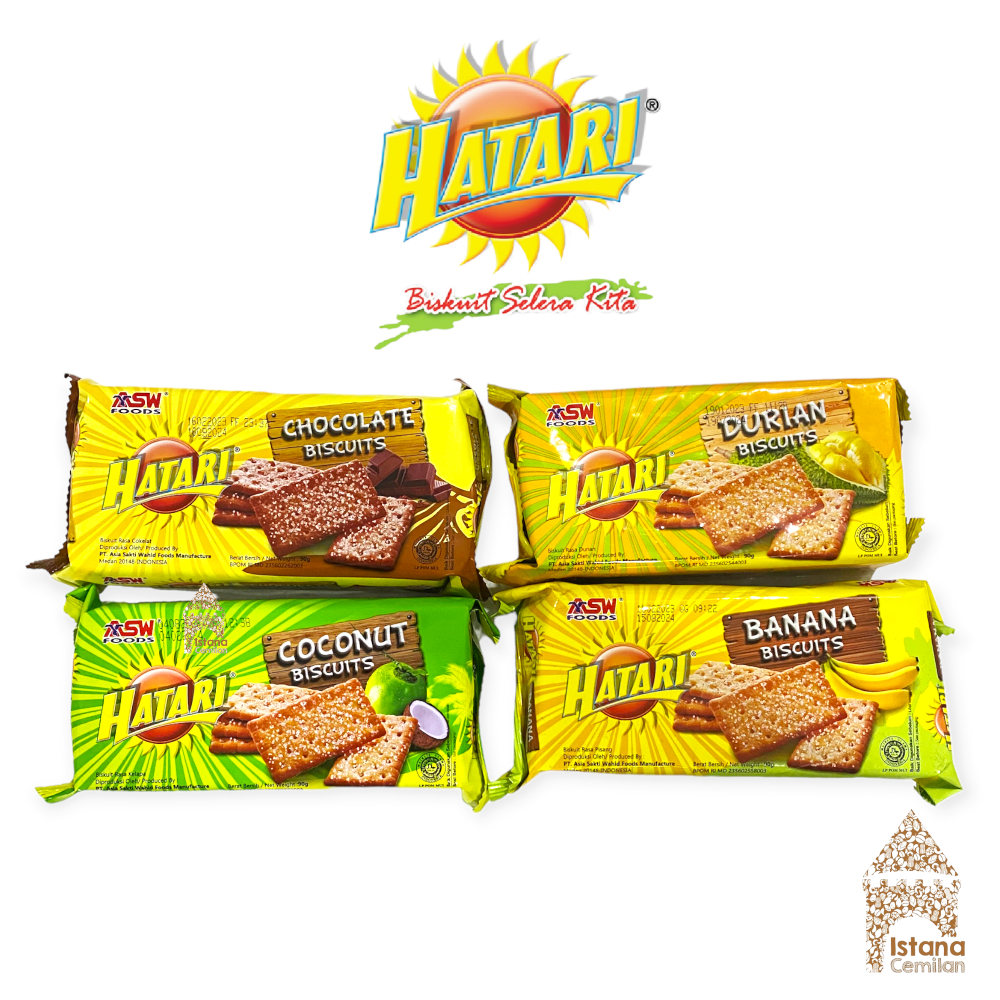 Jual Hatari ASW Foods Biskuit Cokelat / Durian / Kelapa / Pisang 90 ...