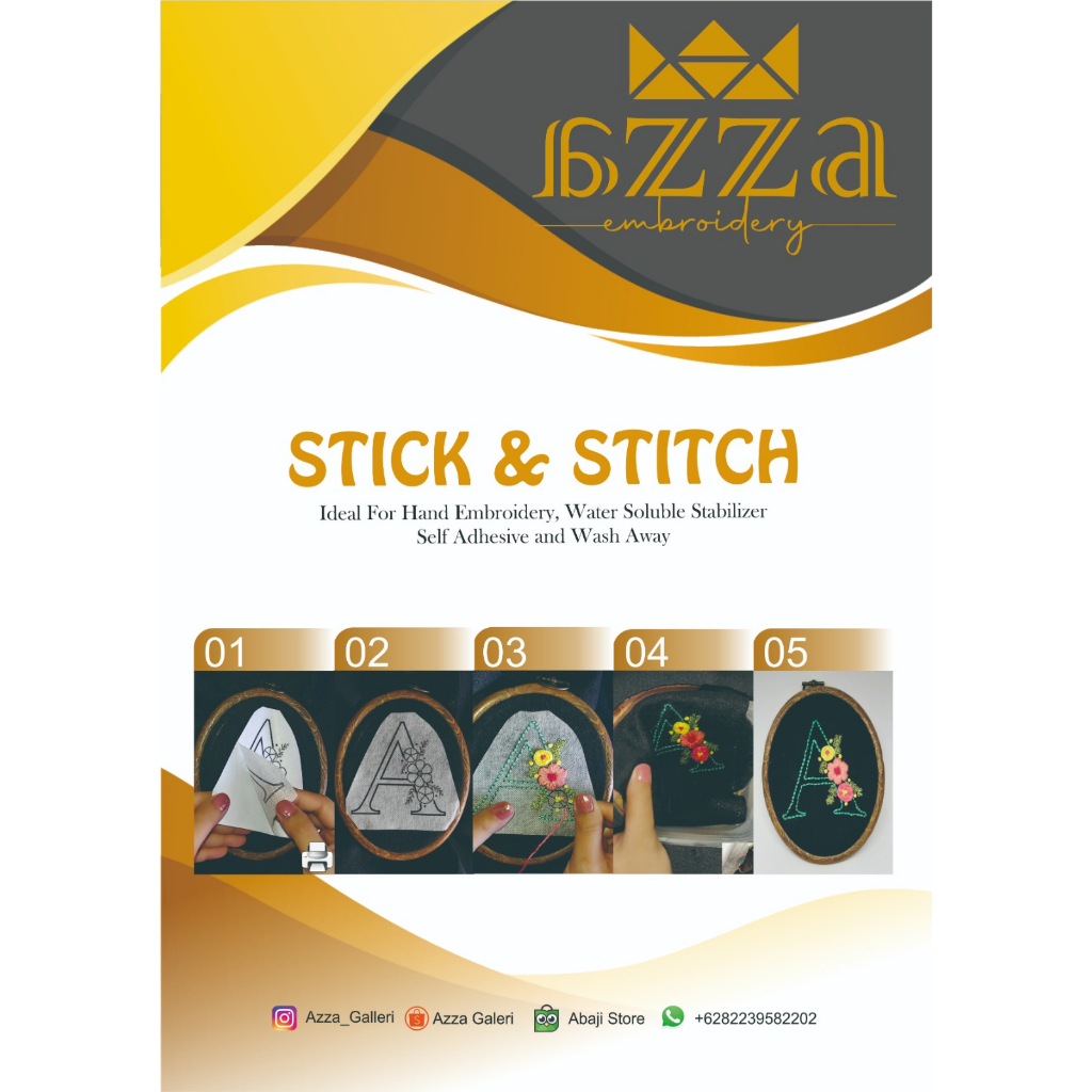 Jual Water soluble embroidery/ Kertas Sulam/ Sticker/ Printable/ magic ...