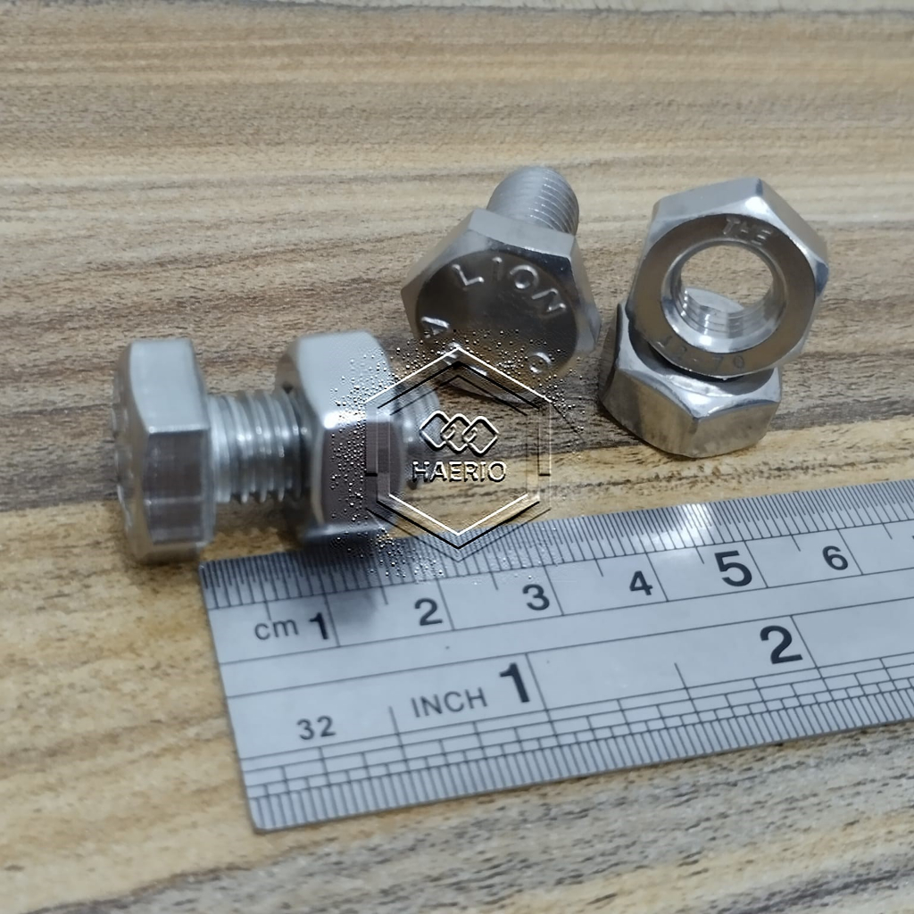 Jual BAUT STAINLESS M10 X 20 STEEL SS BAUD MUR M10X20 SUS 304 ANTI ...