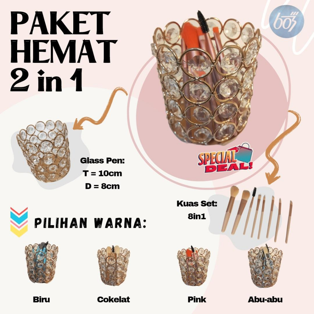 Jual PAKET HEMAT 2in1 Glass Pen dan 8 SET Kuas | Shopee Indonesia