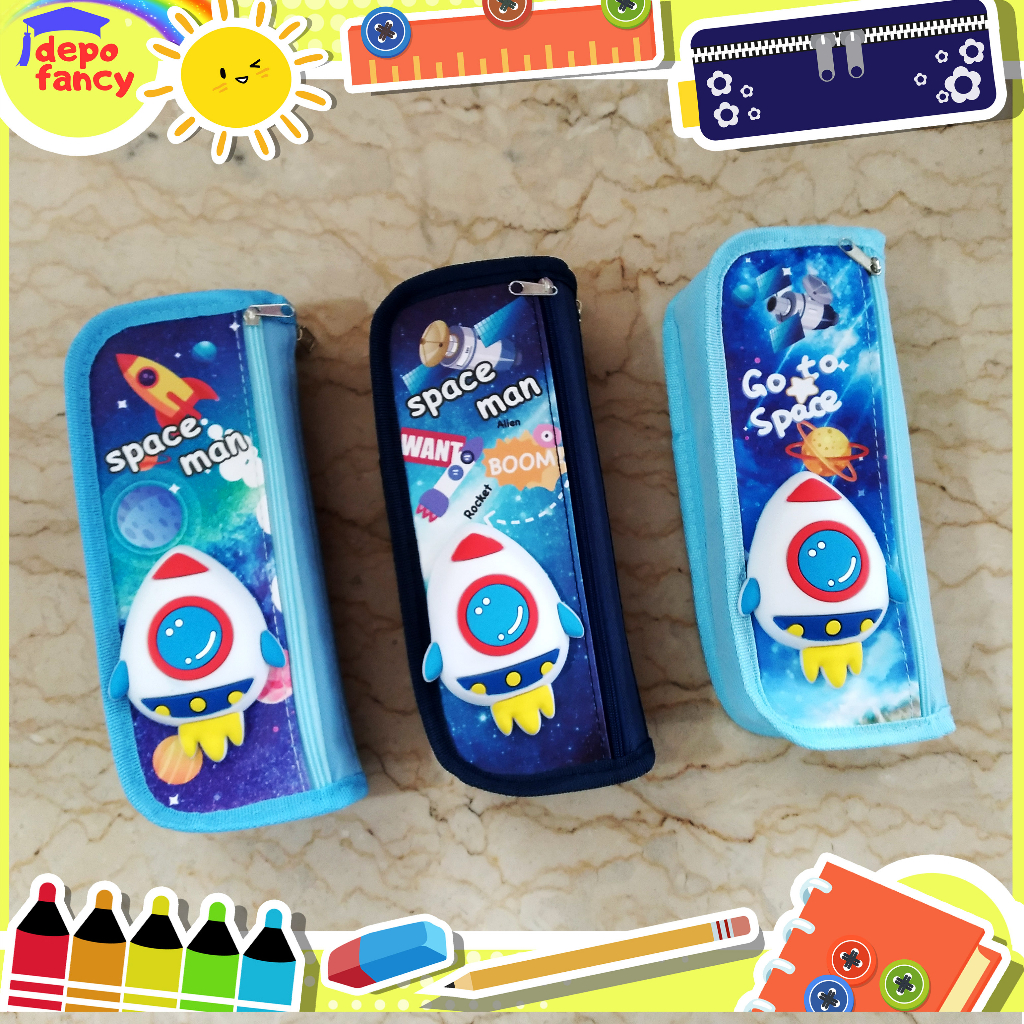 Jual Kotak Pensil 2 Resleting XPM-2080-8 RoketTimbul / Tempat Pensil ...