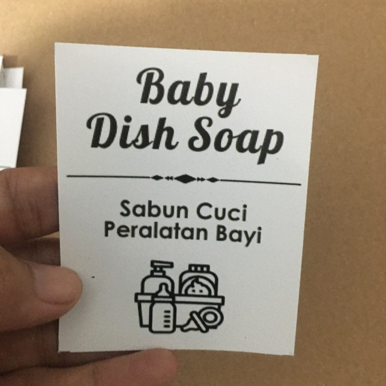 Jual Stiker Label Sabun Waterproof detergen sampho laundry pencuci ...