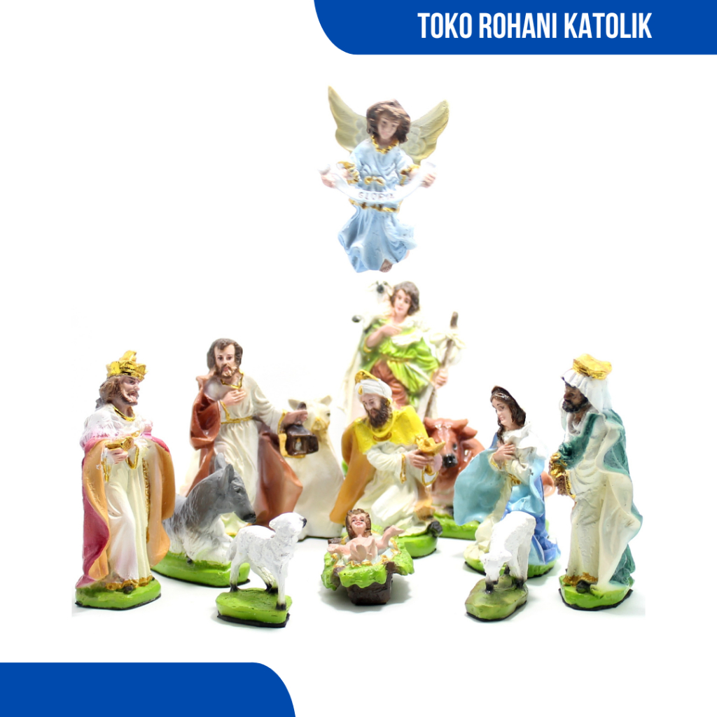 Jual SET PATUNG NATAL 15 CM / HADIAH NATAL / NATIVITY SCANE / PATUNG ...