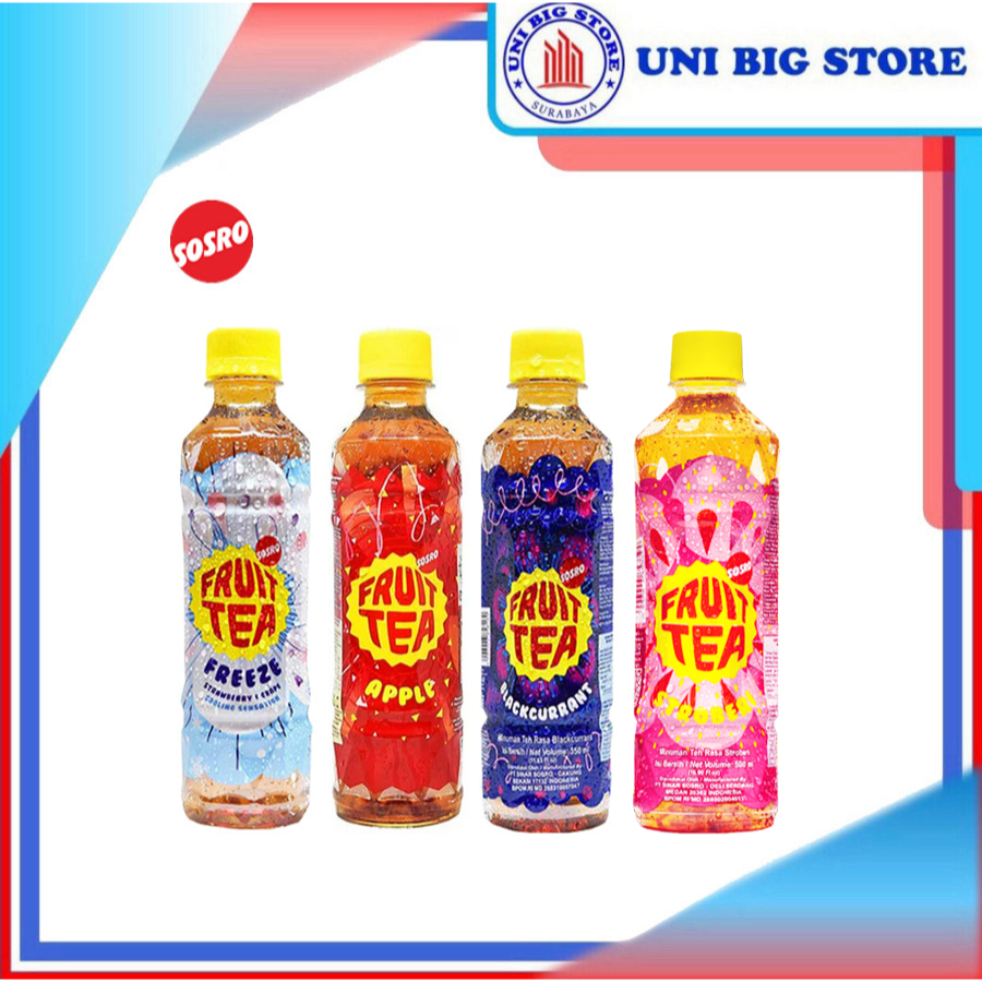 Jual Sosro Fruit Tea Freeze Blackcurrant Apel Bottle Stroberi 350 ml ...