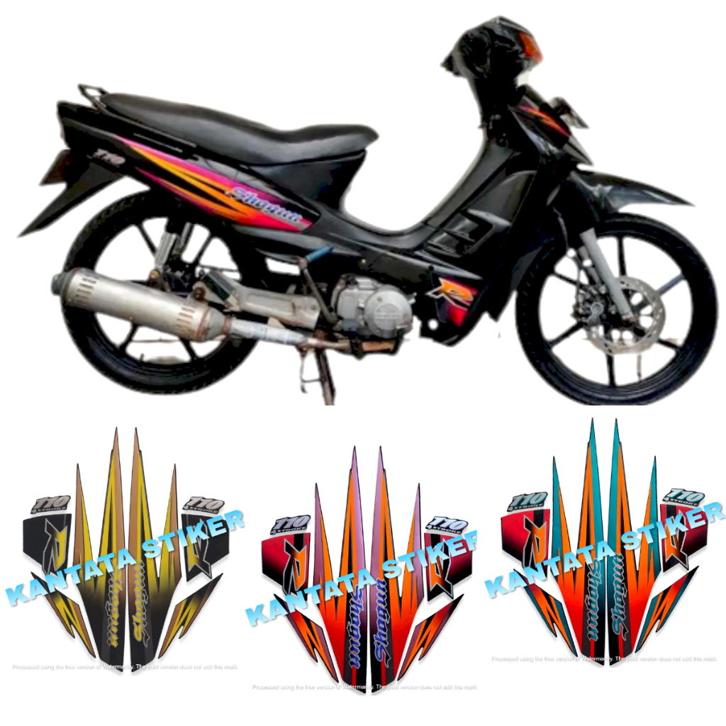 Jual STIKER STRIPING LIS LES BODY MOTOR SUZUKI SHOGUN 110R 1997 ...