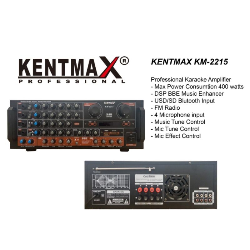 Jual AMPLIFIER AMPLY AMPLI KENTMAX PROFESIONAL KM 2215 KM2215 MAX POWER ...