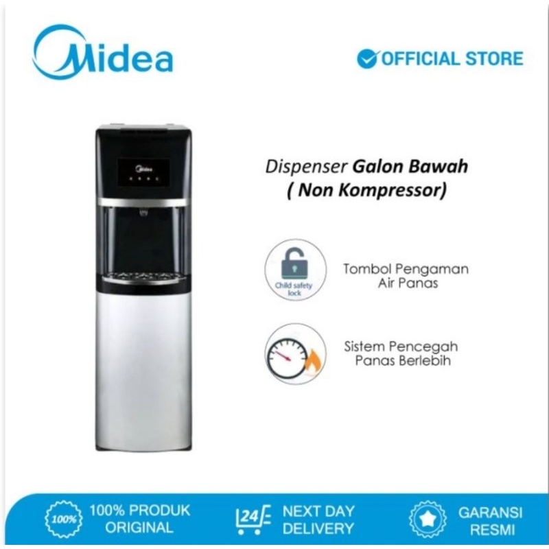 Jual Dispenser Galon Bawah Midea YD1135AS Stainless Steel Low Watt YD ...