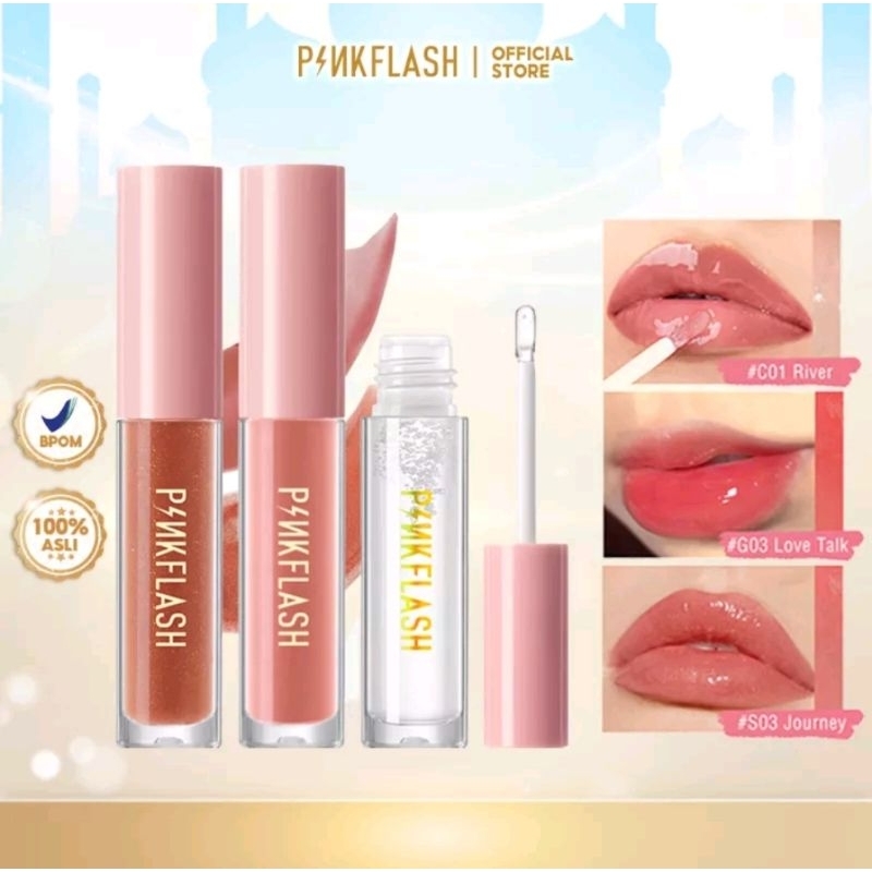 Jual Pinkflash OhMyGloss Moisturizing Shine and Shimmer Plumping Lip ...