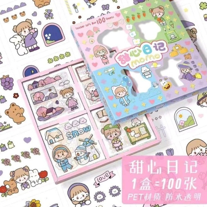 Jual HML | STIKER MOMO ANNE MIX SANRIO LABUBU SET 2D VIRAL STIKER ANTI ...