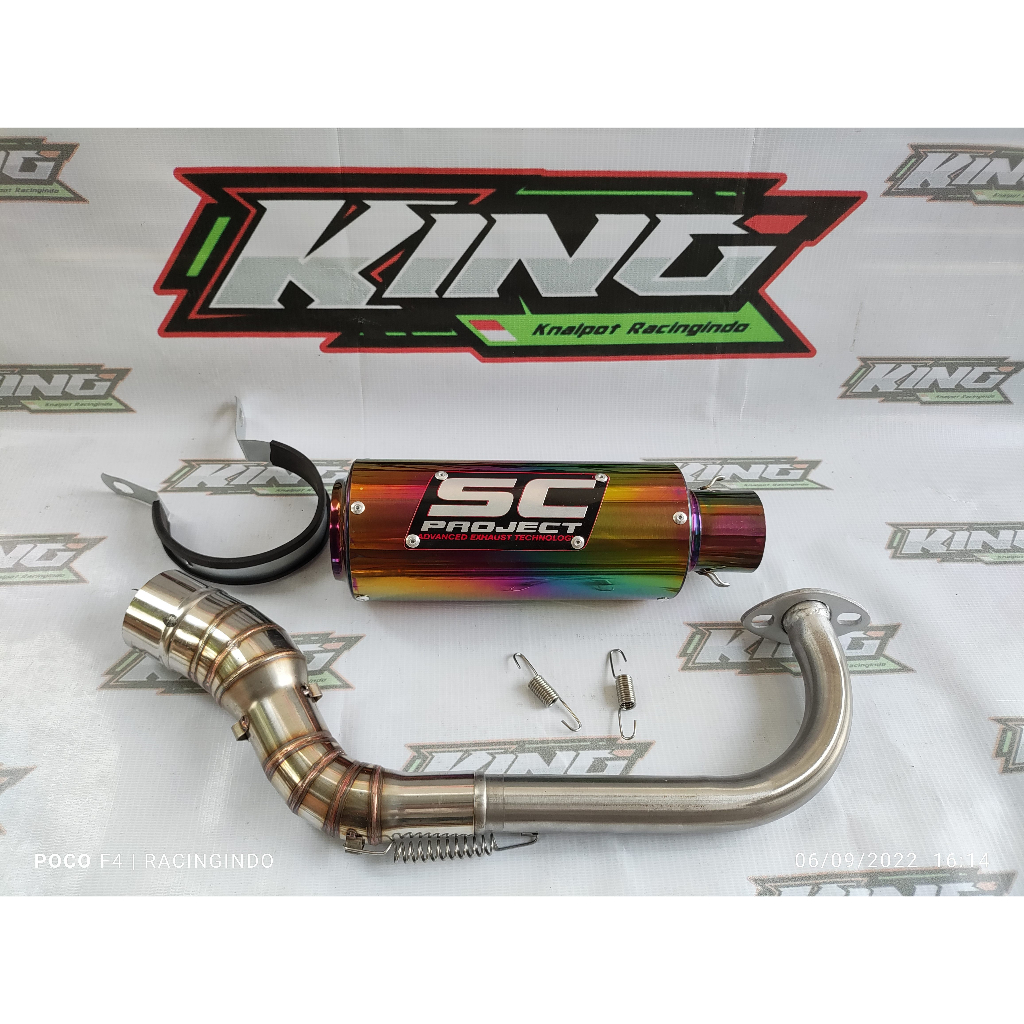 Jual knalpot racing sc project pelangi vario beat mio j nmax aerox pcx ...