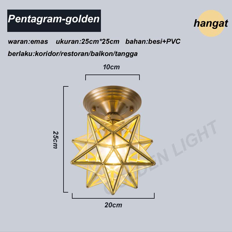 Jual Lampu kristal plafon rumah Lampu ceiling kristal kotak modern ...