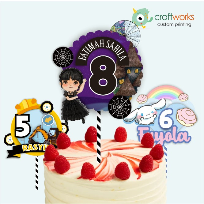Jual CUSTOM CAKE TOPPER 3D -- CUSTOM TOPPER KUE ULANG TAHUN | Shopee ...
