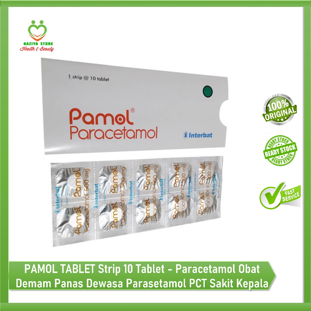 Jual PAMOL TABLET Strip 10 Tablet - Paracetamol Obat Demam Panas Dewasa ...
