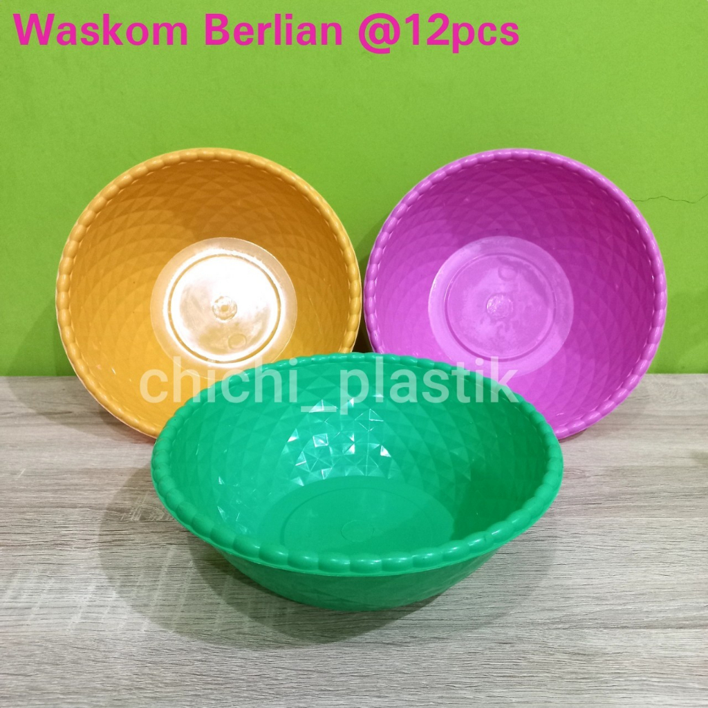 Jual Isi 12 PCS!! Waskom Berlian /Waskom Plastik/Waskom berkatan ...