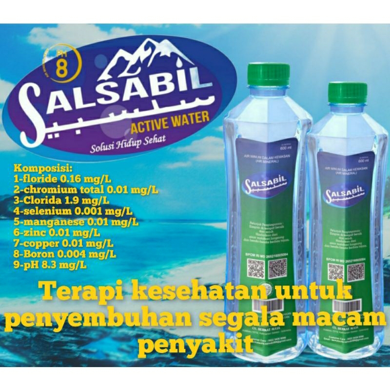 Jual Air mineral salsabil menstabilkan gula darah isi 6 botol dan mengobati kolesterol | Shopee ...