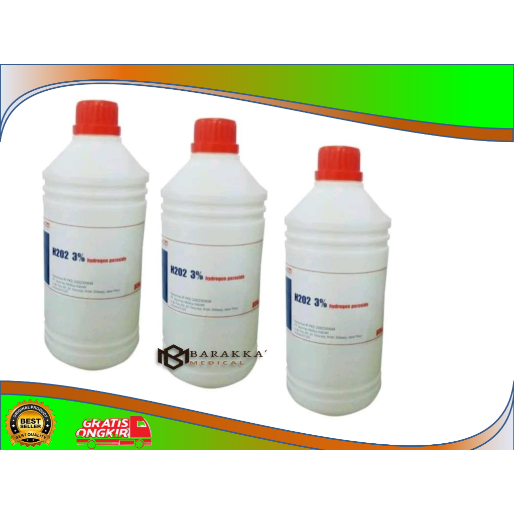 Jual Cairan H2O2 Hydrogen Peroxide 3% 800 ml | Shopee Indonesia