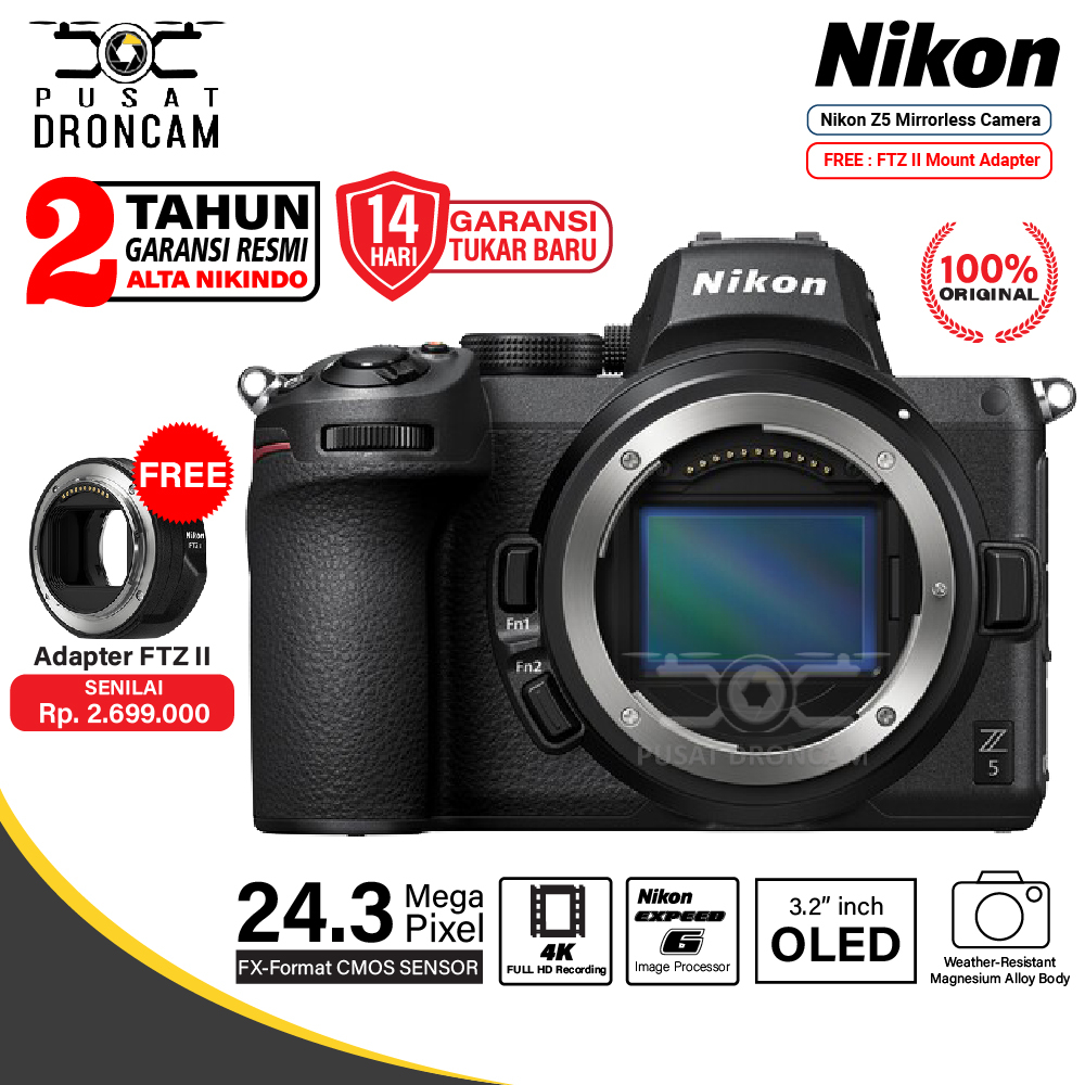 Jual Nikon Z5 / Z 5 Body Only Camera Mirrorless Original Resmi Bodi ...