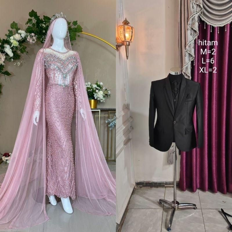 Jual CAUPLE GAUN SLIM DRES MODERN//GAUN MEWAH DAN KEBAYA PENGENTEN MASA ...