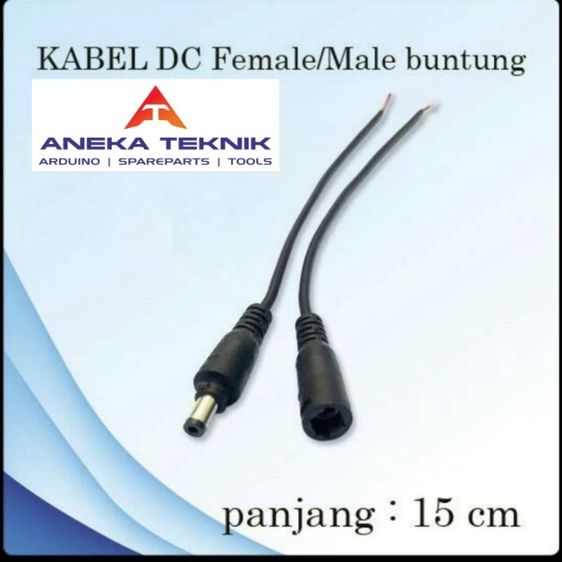 Jual Kabel Jack DC Female-Male/Cewek-Cowok Buntung 15cm | Shopee Indonesia