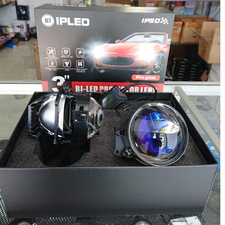 Jual Projie Proji Projector Biled IPLED IP50 3 inch 60w Purple Lens ...