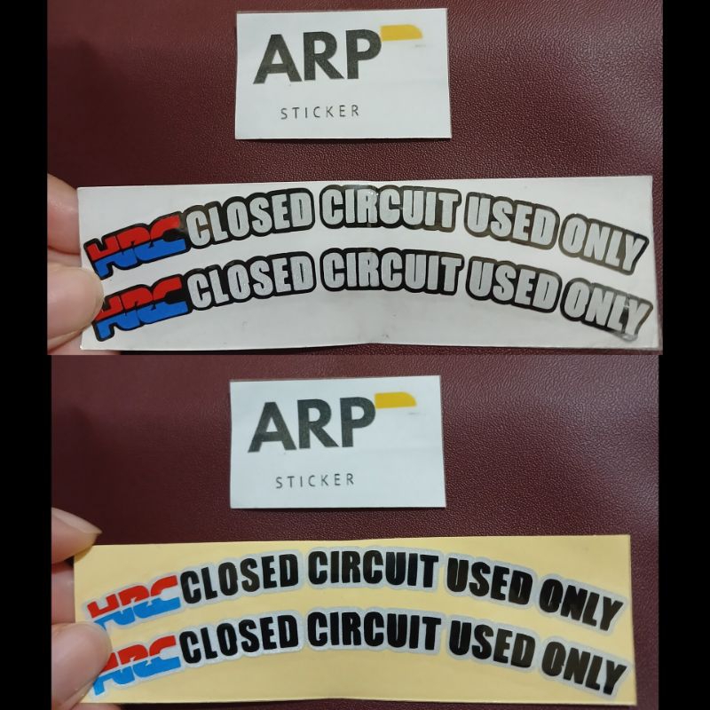 Jual STICKER STIKER HRC CLOSED CIRCUIT USED ONLY CUTTING | Shopee Indonesia